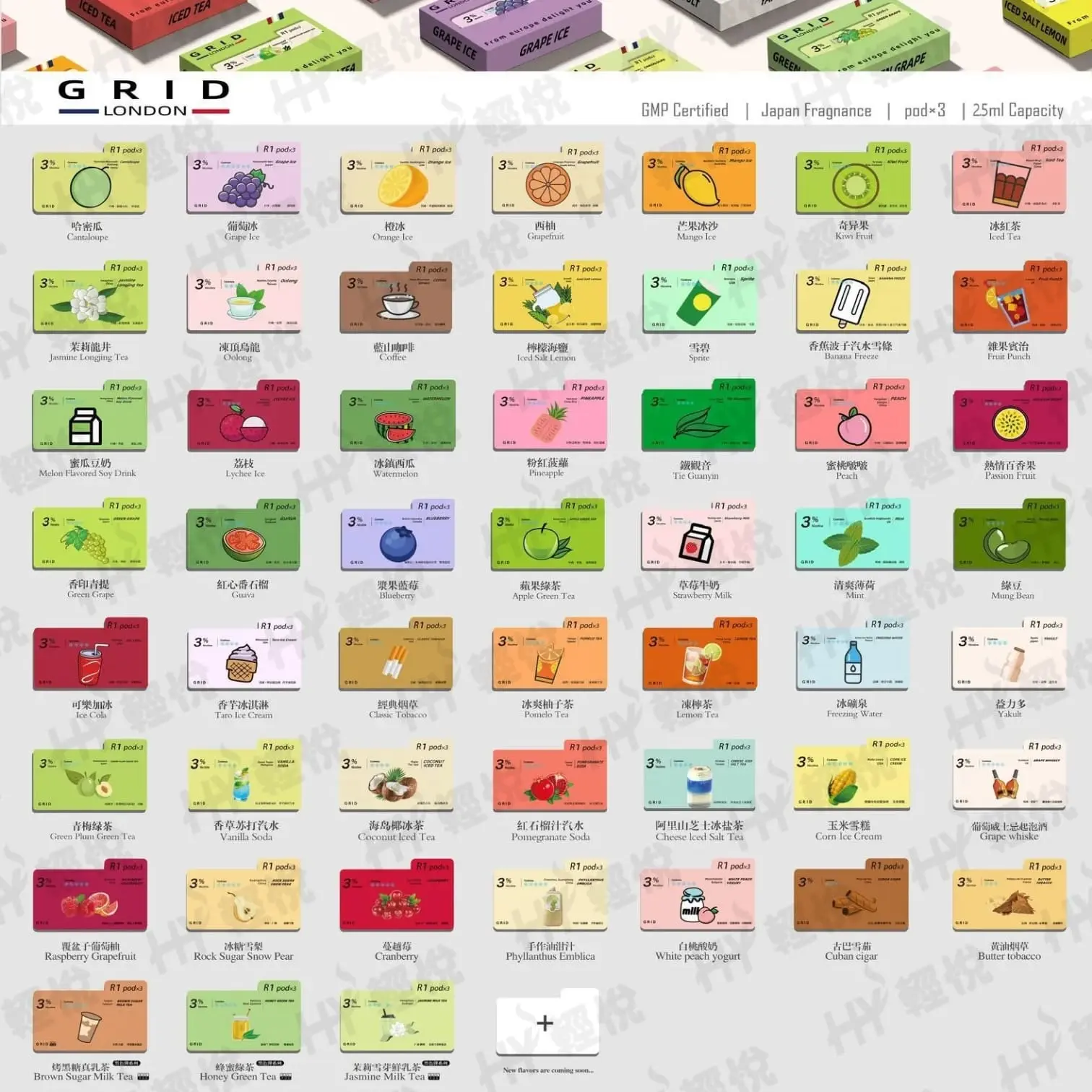 【RELX Classic】GRID(RELX一代通用)(MEGA同廠)(23種口味) - 輕悅香港